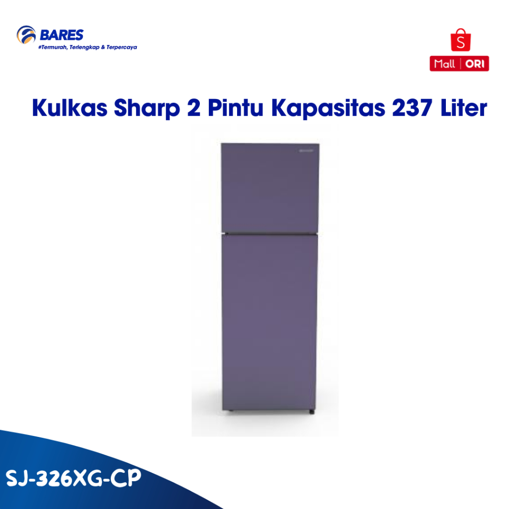 Jual Sharp SJ-326XG-CP Kulkas 2 Pintu Kapasitas 237 Liter | Shopee Indonesia