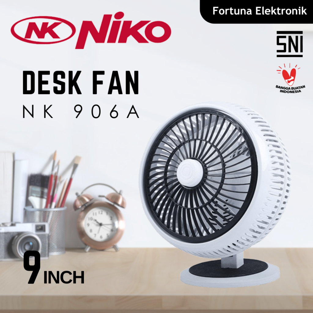 Jual Niko Desk Fan 9 Inch NK 906 A Kipas Meja Rotating Low Watt ...