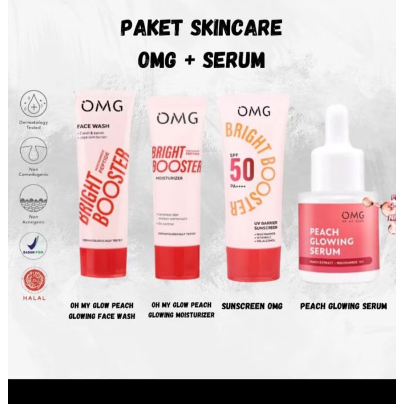 Jual Paket omg skincare plus serum glowing/mugwort | Shopee Indonesia