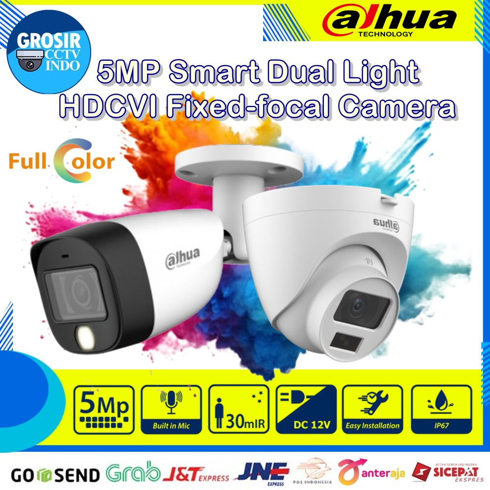 Jual DAHUA HDCVI 5mp Fullcolor + Built-in Mic | Shopee Indonesia