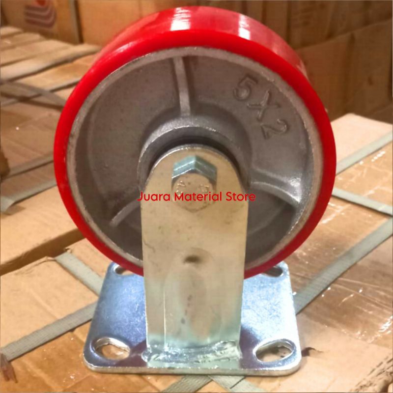 Jual Roda Trolly PU Heavy Duty 5 Inch 125 mm - Mati | Shopee Indonesia