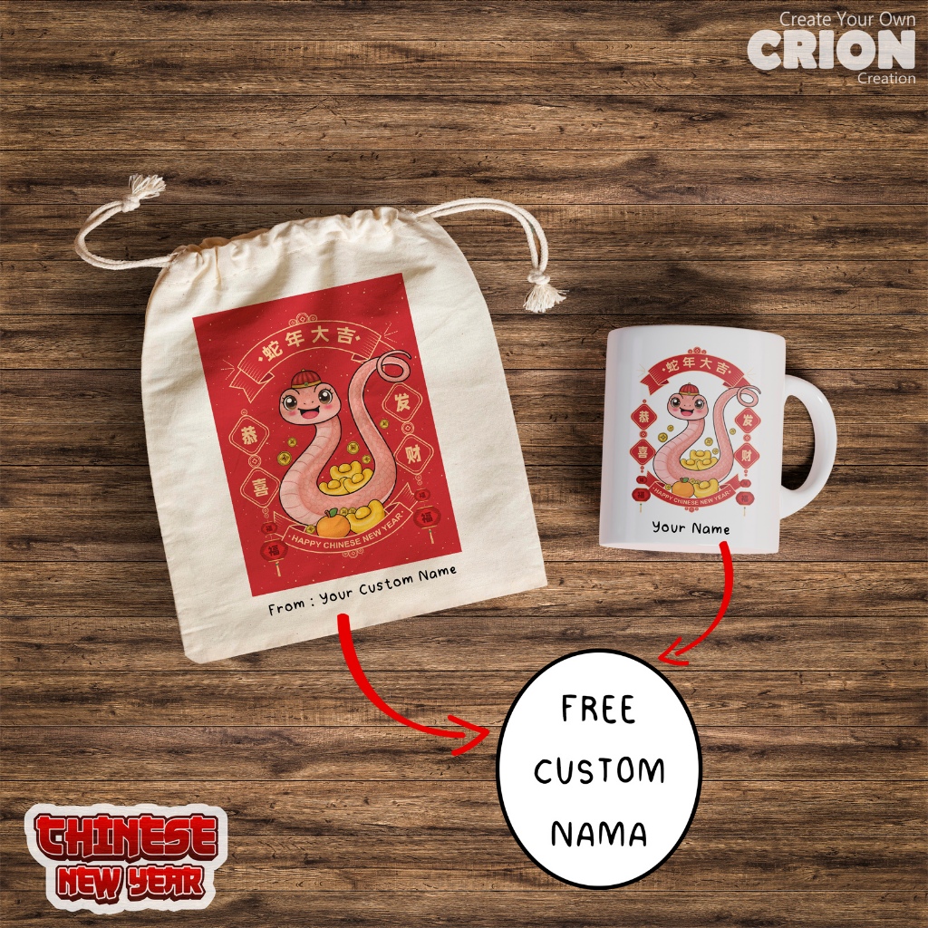Jual Mug hampers Imlek / Chinese new year / year of the snake - hadiah ...