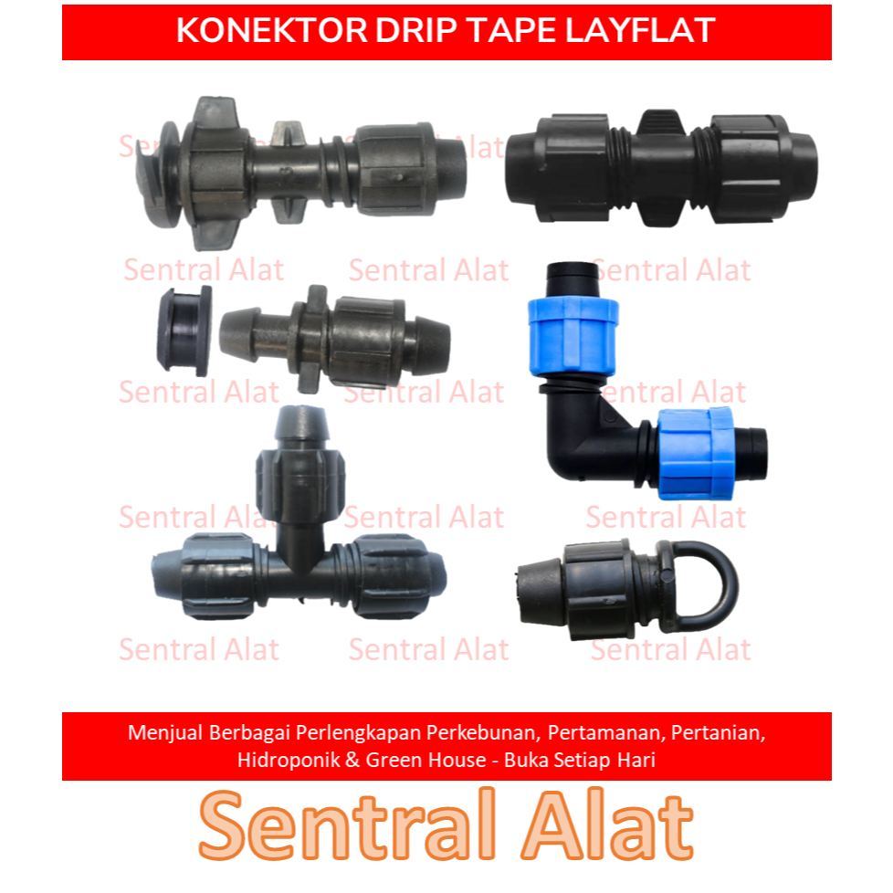 Jual Konektor Lurus Elbow Tee End Plug Offtake Keran Layflat pipa PVC ...