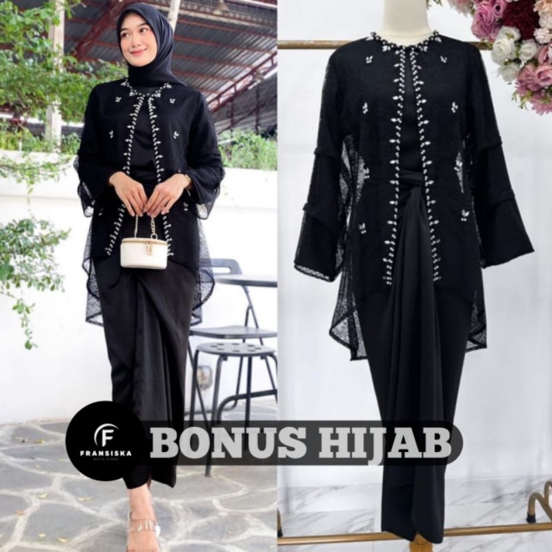 Jual ONESET CLARISA - OUTFIT KONDANGAN- OUTER BRUKAT PREMIUM - SETELAN ...