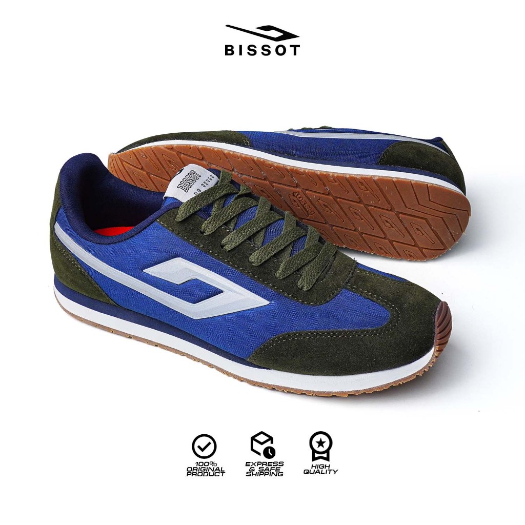 Jual Bissot Alura Blue Green - Sepatu Sneakers Casual Sport Pria Wanita ...