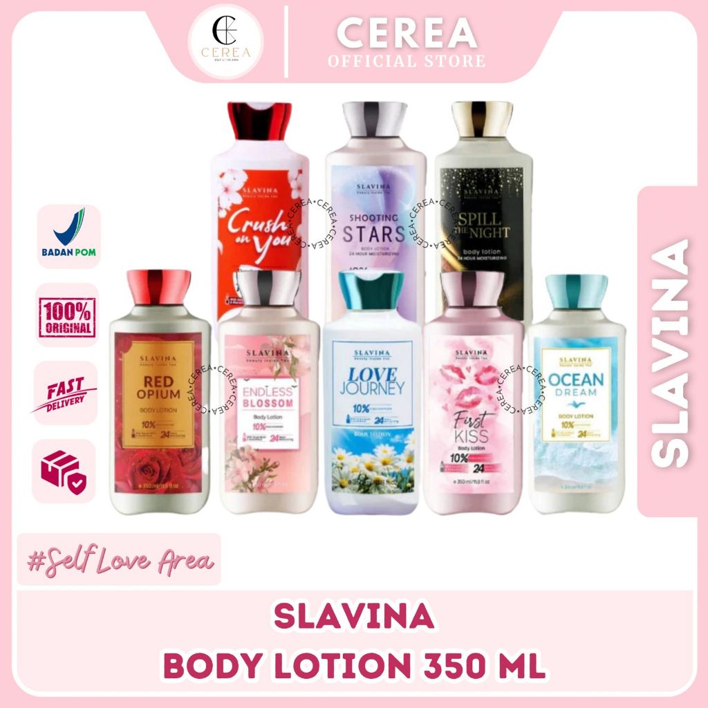 Jual [BPOM] SLAVINA HAND & BODY LOTION 350 ML BY NAGITA SLAVINA ...