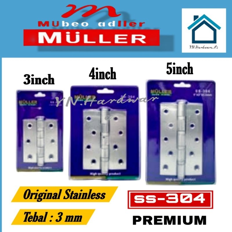 Jual Engsel MULLER High Quality SUS-304 || Stainless Steel Tebal 3 mm ...
