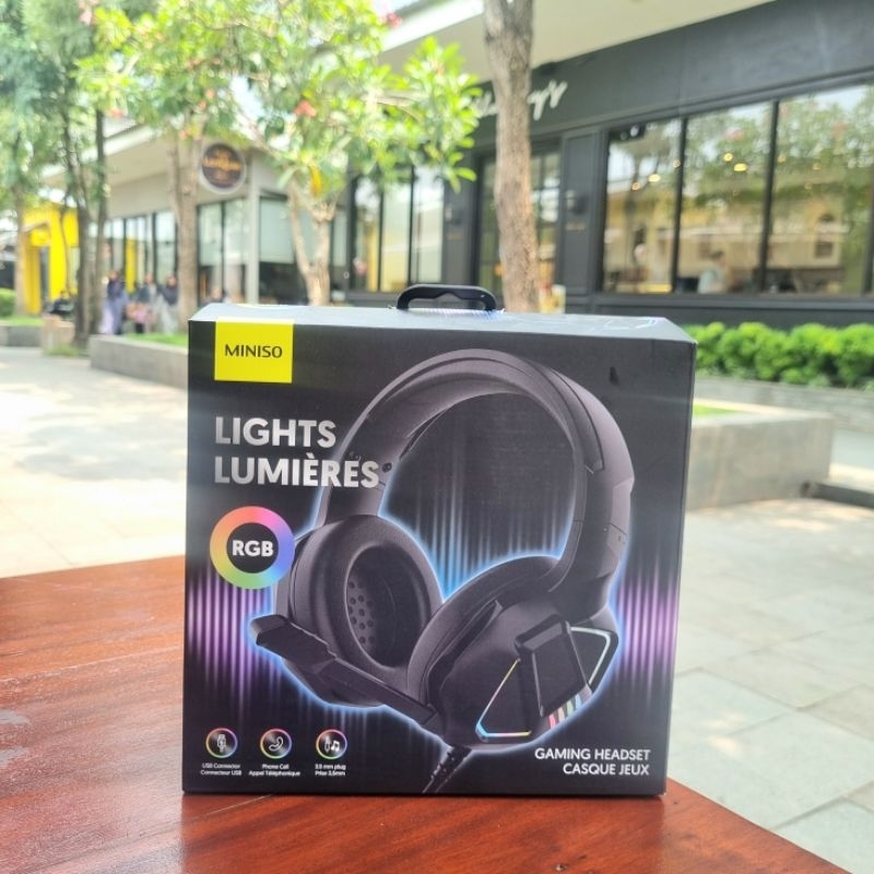 Jual SPECIAL SALE MINISO GAMING HEADSET WITH LIGHTS / HEADPHONE ...