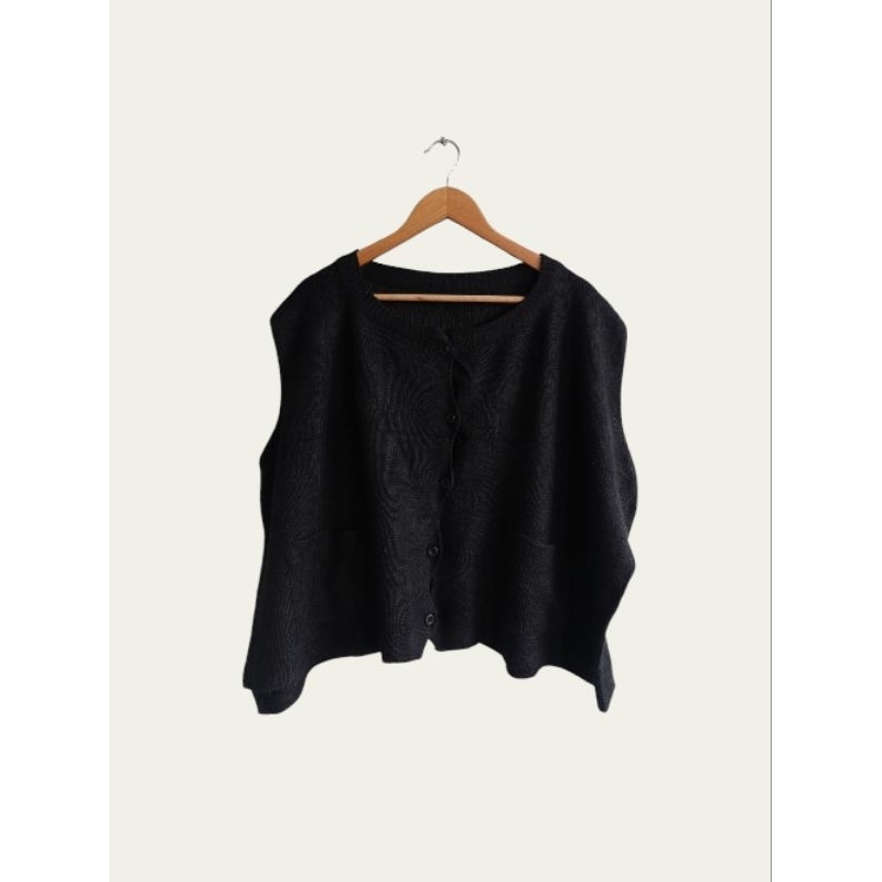 Jual vest hitam kancing depan & vest abu | Shopee Indonesia