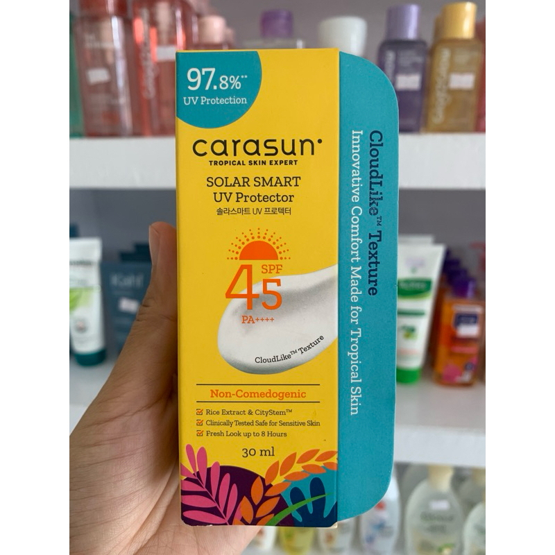 Jual Carasun Solar Smart UV Protector SPF 45 PA++++ Sunscreen, Size - 30 ml | Shopee Indonesia