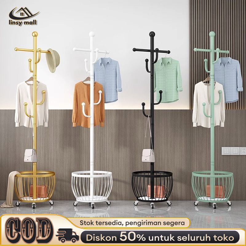 Jual Stand Hanger Gantungan 5 Hook Gantungan Tiang Berdiri Stand Hanger ...