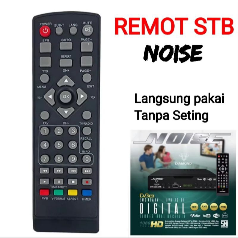 Jual REMOT TV SET TOP BOX NOISE DVB T2 Remot tv digital Noise | Shopee ...