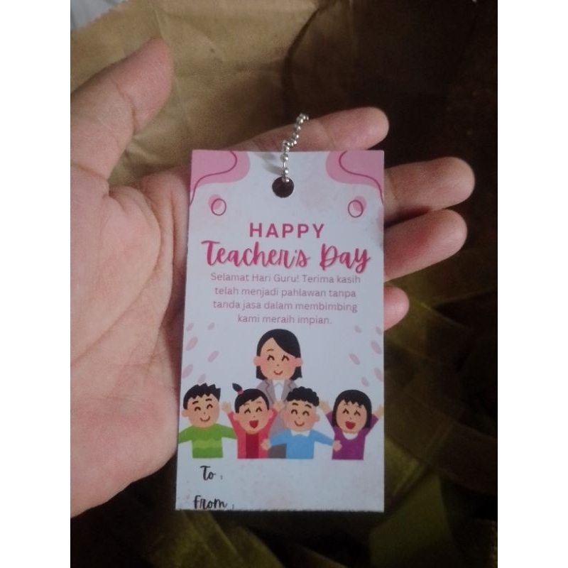 Jual hang tag hari guru/ card happy teacher's day | Shopee Indonesia