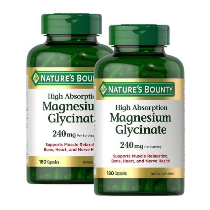 Jual NATURE’S BOUNTY High Absorption Magnesium Glycinate 240mg 180 ...