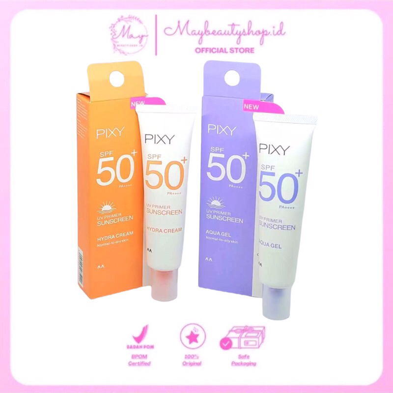Jual Pixy UV Primer Sunscreen Spf 50+++ PA+++ Aqua Gel & Hydra cream ...