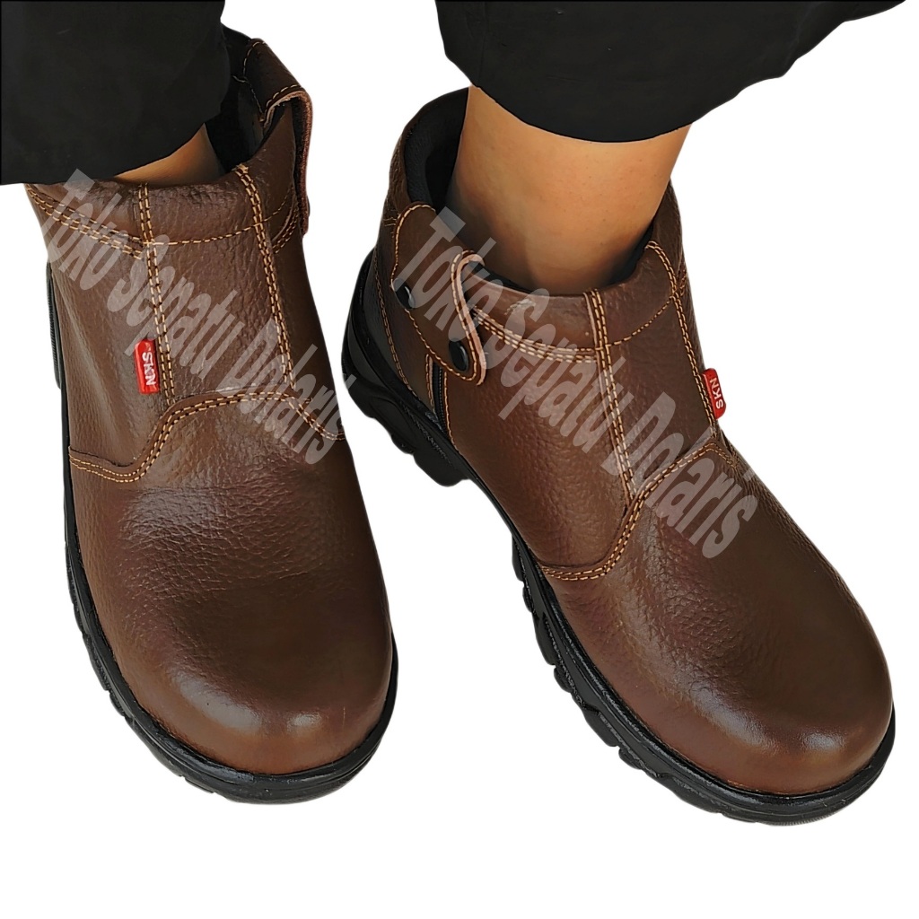 Jual Sepatu Safety Dolaris Resleting Skn Sepatu Kerja Lapangan Cleaning ...