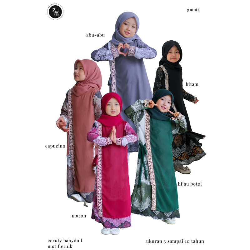 Jual Gamis Anak Perempuan Lebaran Model Terbaru Kekinian Mewah Motif ...