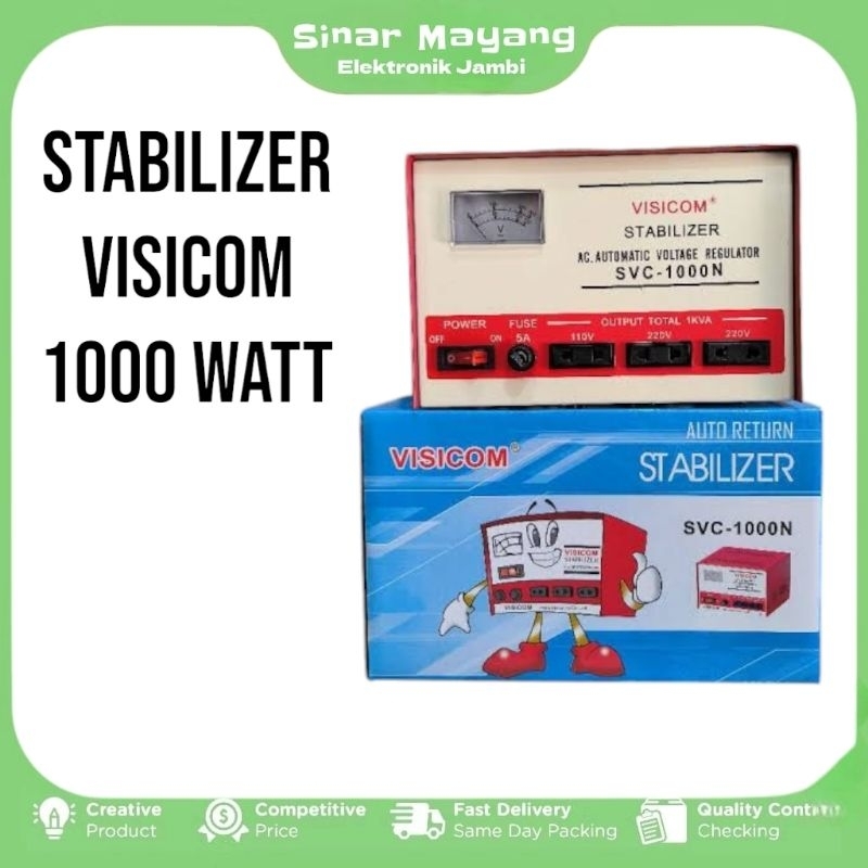 Jual Stabilizer VISICOM SVC-1000N/ Stavol Listrik 1000 Watt/ Dinamo ...