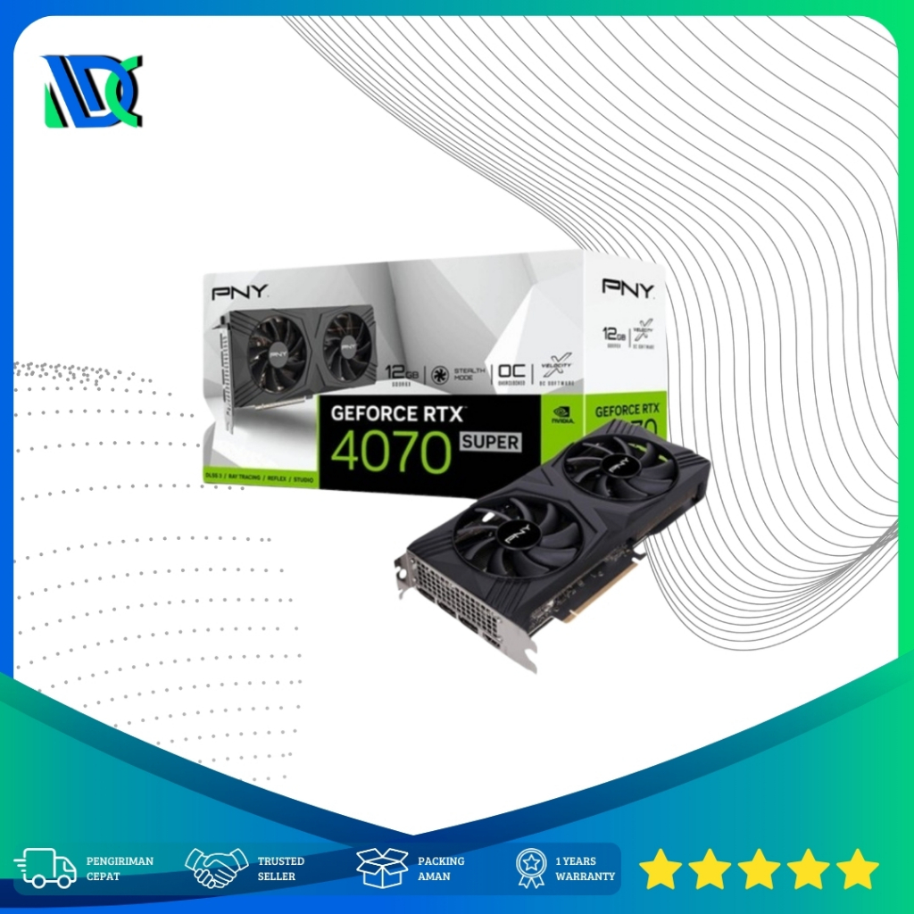 Jual PNY Nvidia GeForce RTX 4070 SUPER 12GB VERTO OC Overclocked Dual ...