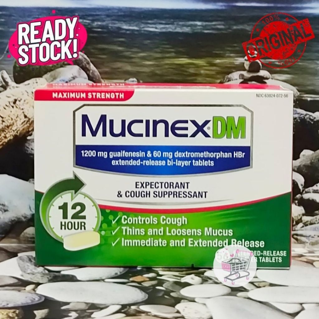 Jual (100% ORIGINAL) MUCINEX - DM Expectorant and Cough Suppressant (56 ...