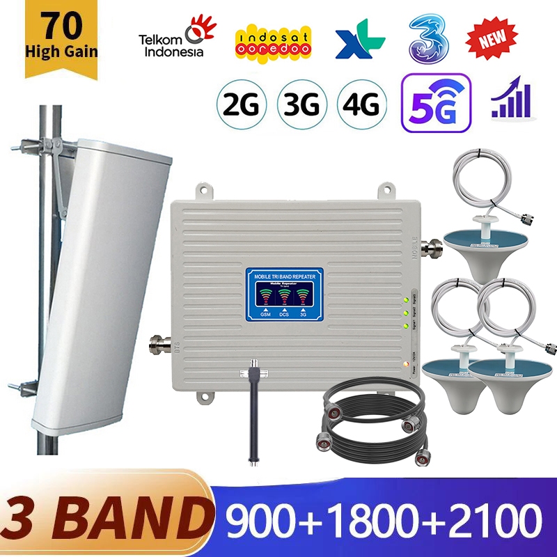 Jual Antena Sektor Cakupan Penerimaan Panjang Fullset Penguat sinyal repeater tri band 2G 3G 4G ...