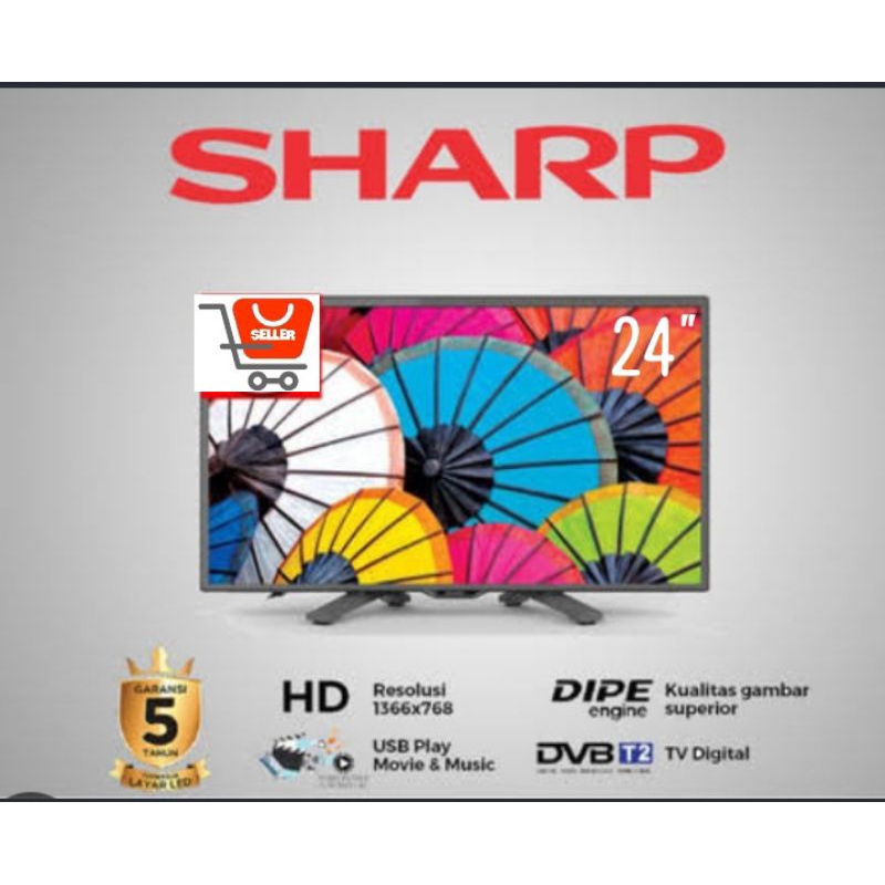 Jual sharp digital tv 24 inch 24GD1I/DC1I garansi resmi 5 tahun ...