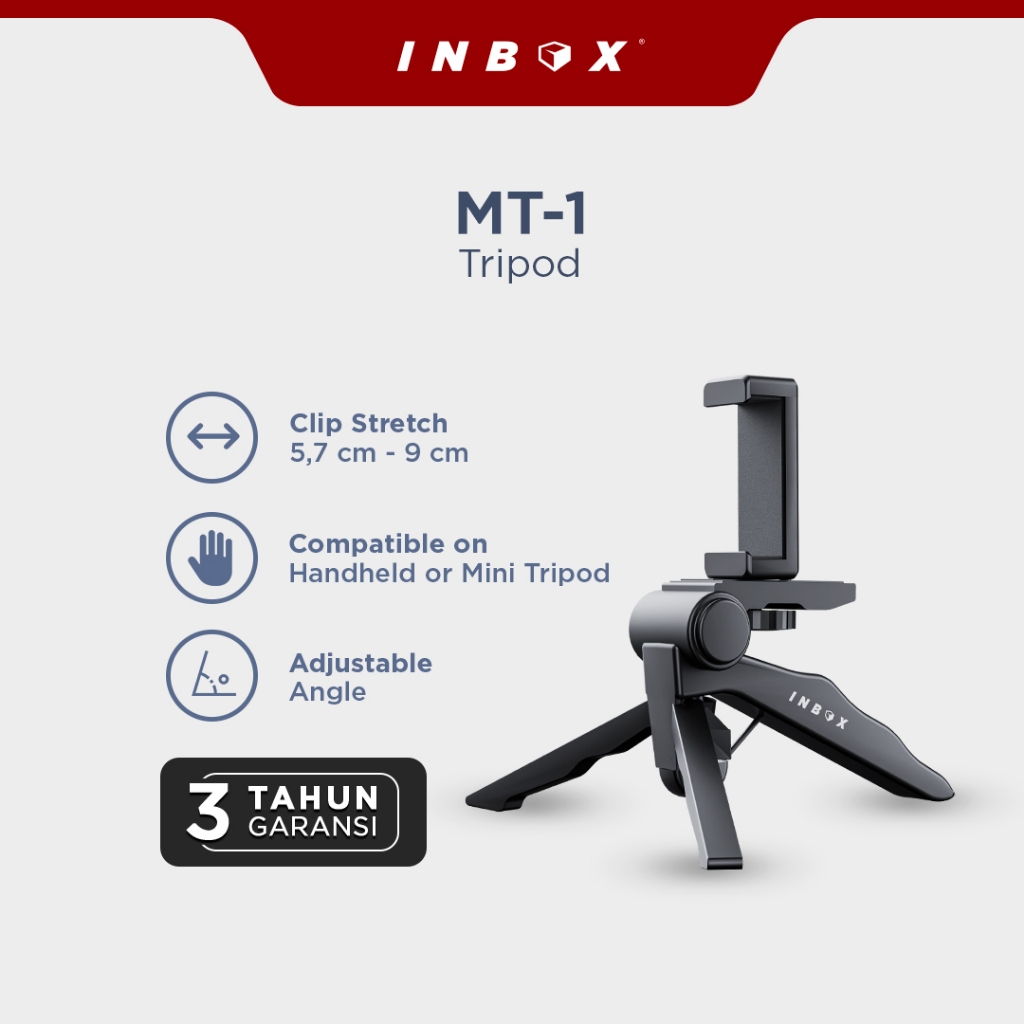 Jual Inbox MT-1 Mini Tripod Stabilizer 2in1 Holder dan Selfie Stick ...