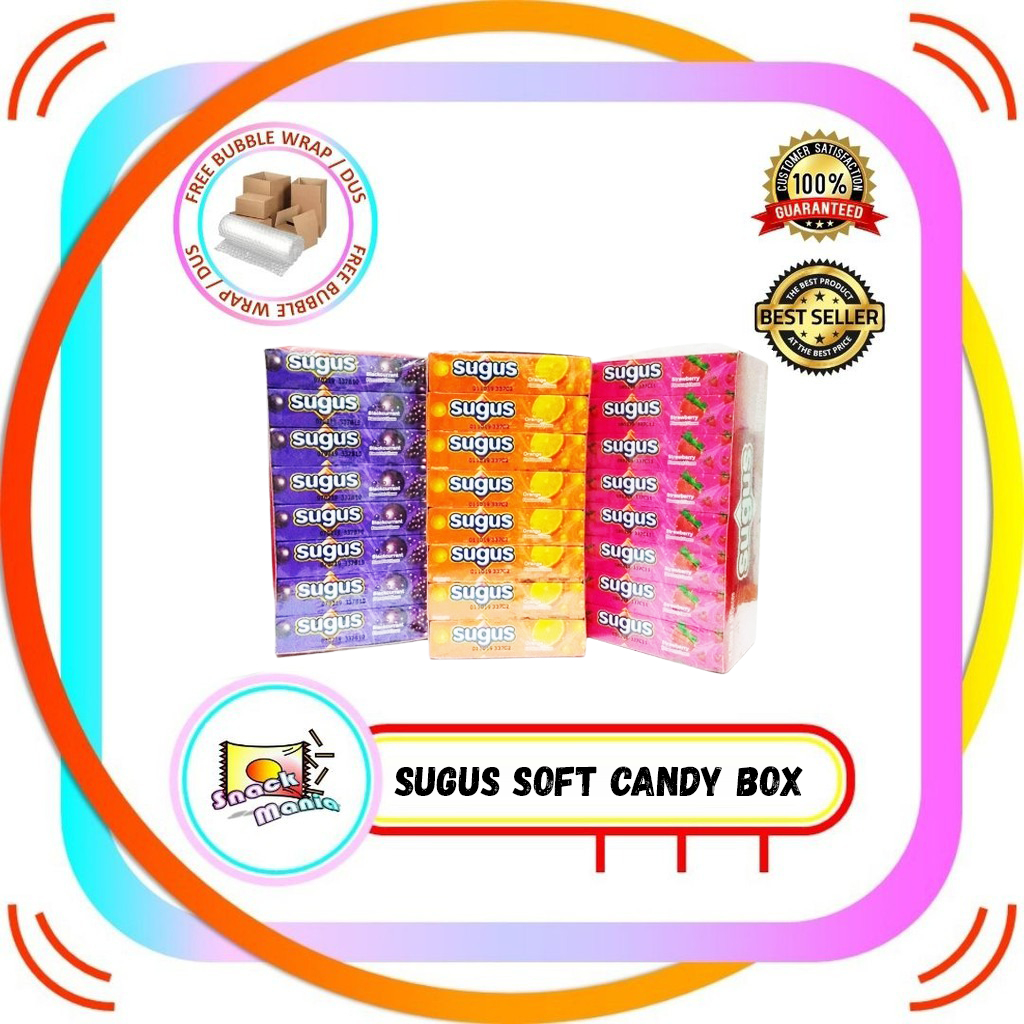 Jual Permen Lunak Sugus Blackcurrant Strawberry Orange 30 gr x 24 pcs ...