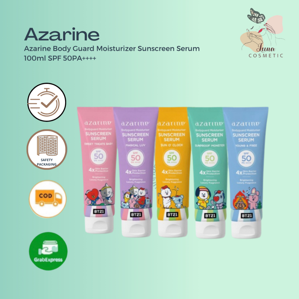 Jual Azarine Body Guard Moisturizer Sunscreen Serum 100ml | Shopee ...