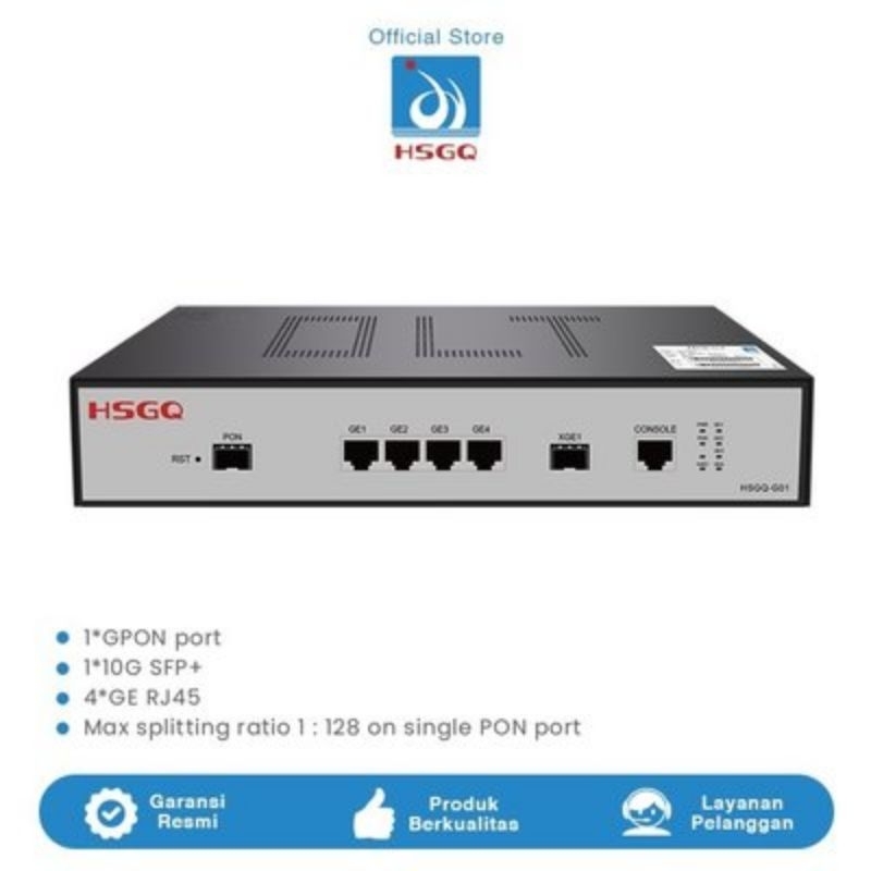Jual HSGQ G01ID OLT GPON 1 Port OLT 4 RJ45 1 Port 10G SFP O | Shopee ...