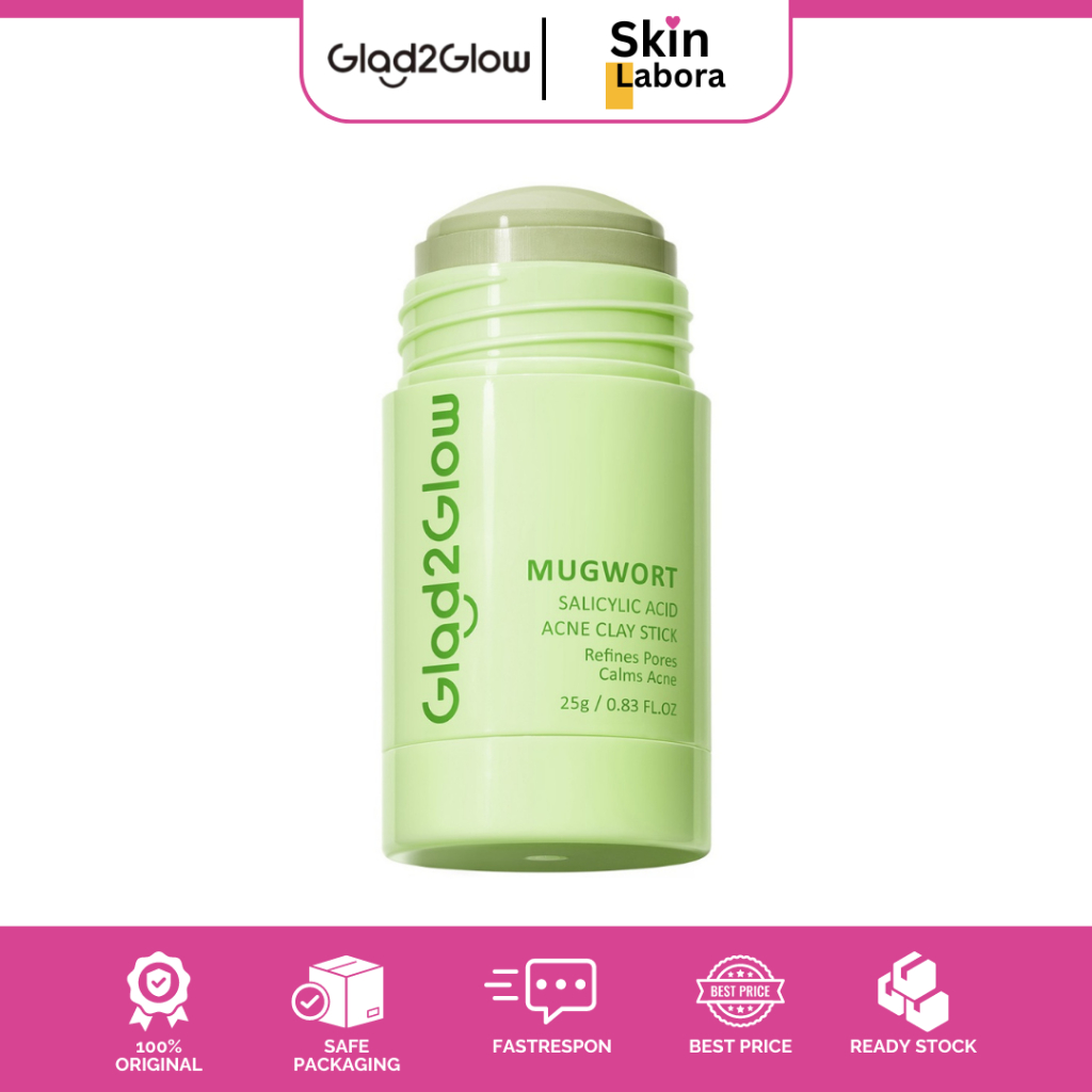 Jual GLAD2GLOW - Mugwort Salicylic Acid Acne Clay Stick | Shopee Indonesia