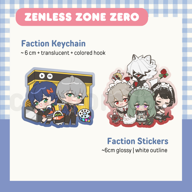 Jual ZENLESS ZONE ZERO Faction Keychain & Stickers by chamomilac (ZZZ ...