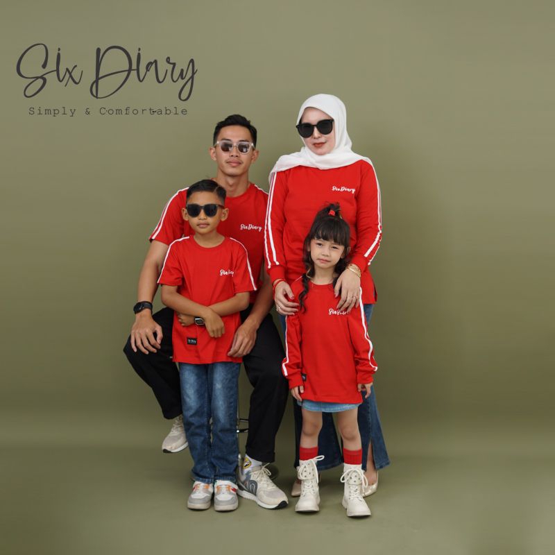 Jual Baju Kaos Set Family | Kaos Couple Keluarga Six Diary Original ...