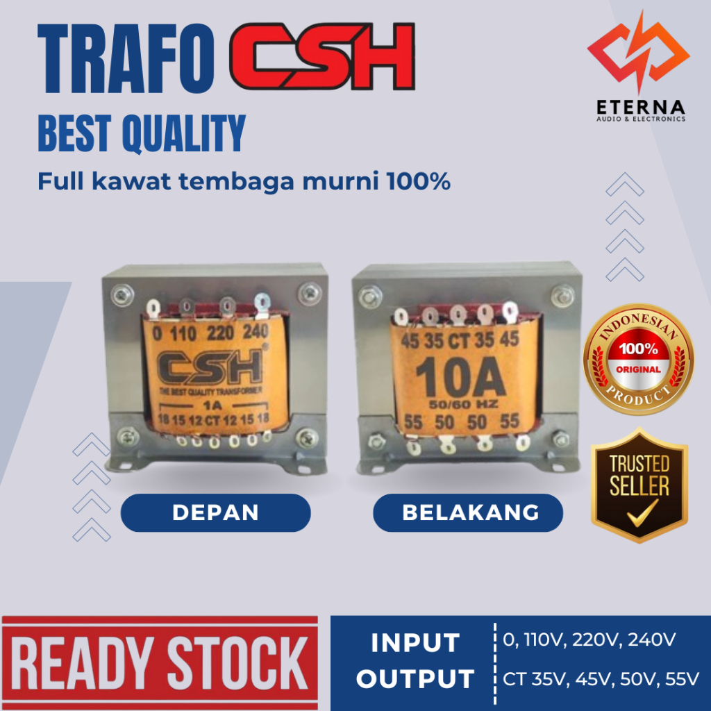 Jual TRAFO CSH BEST QUALITY 10A CT 55V - 100% TEMBAGA MURNI | Shopee ...