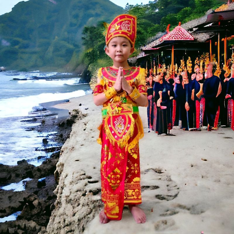Jual Baju Adat Bali Anak Laki / Baju Adat Bali Anak Laki Komplit / Bali ...
