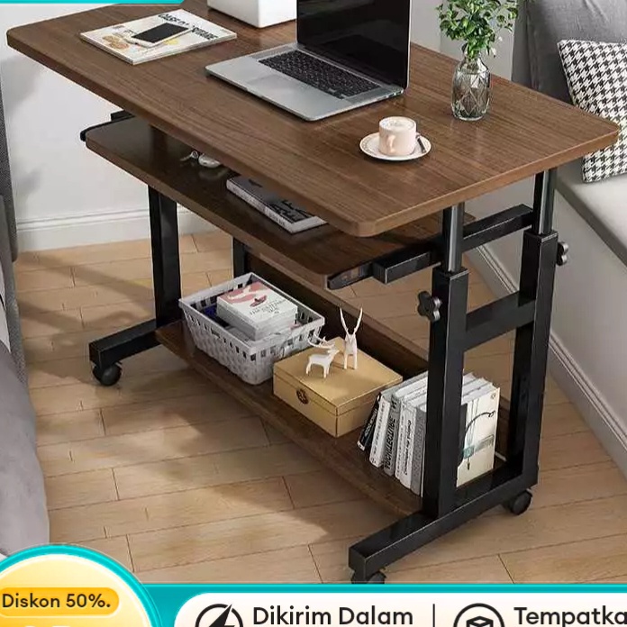 Jual Boom Meja Laptop Adjustable dengan Roda Mmalis Meja Belajar Poble ...