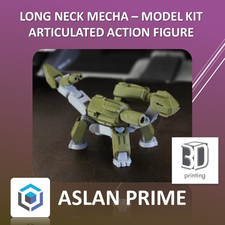 Jual LONG NECK MECH MECHA MODEL KIT POSEABLE JOINTED ACTION FIGURE 3D Print Custom Color Robot ...
