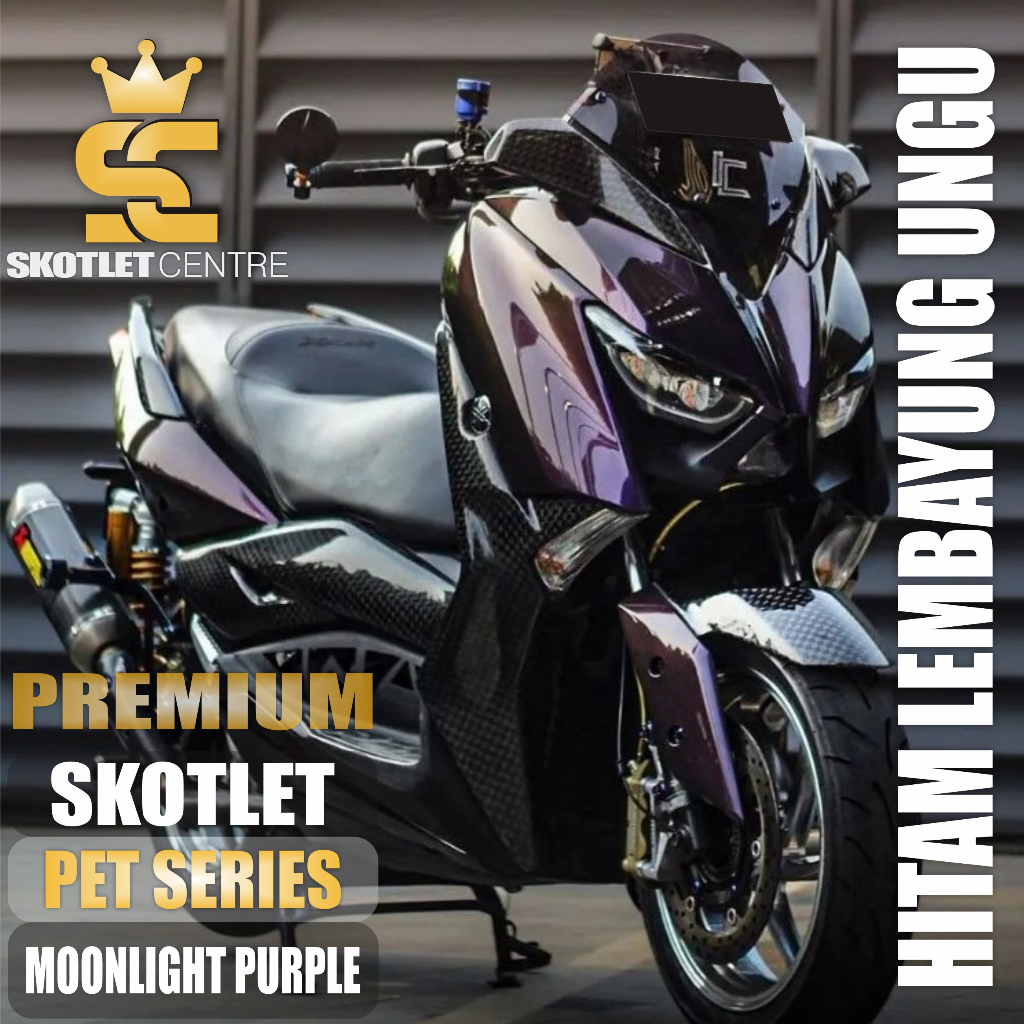 Jual Skotlet Motor Moonlight Purple Super Glossy Premium Stiker Hitam ...
