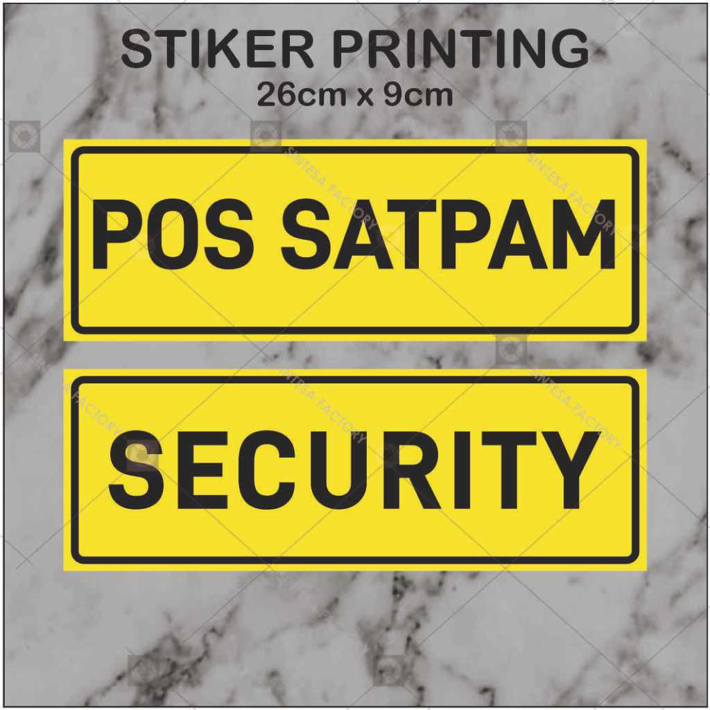 Jual Stiker Pos Satpam / Security | Shopee Indonesia