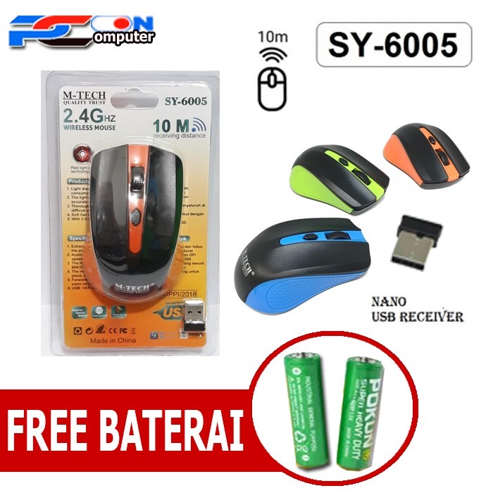 Jual Mouse Wireless M-TECH ORIGINAL Quality Trust SY-6005 For PC ...