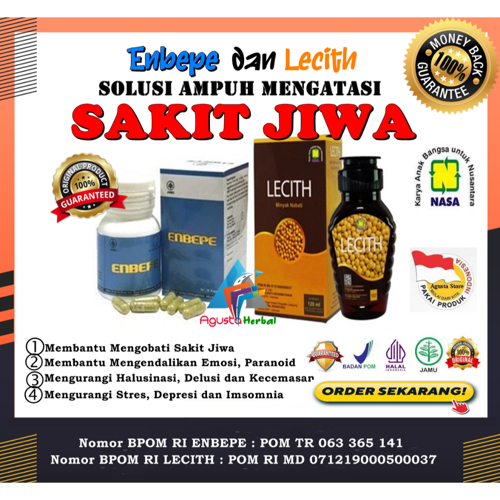 Jual ENBEPE DAN LECITIN NASA OBAT SAKIT JIWA - OBAT STRES DAN DEPRESI - OBAT HALUSINASI - OBAT ...
