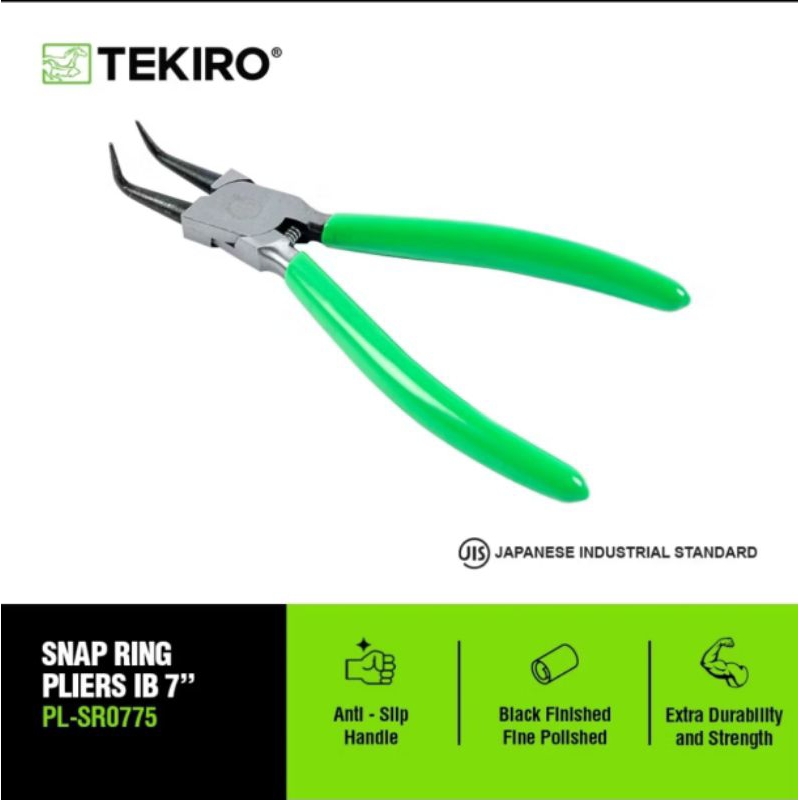 Jual TEKIRO tang circlip 7" BENGKOK TUTUP (IB) snap ring pliers 7inch ...