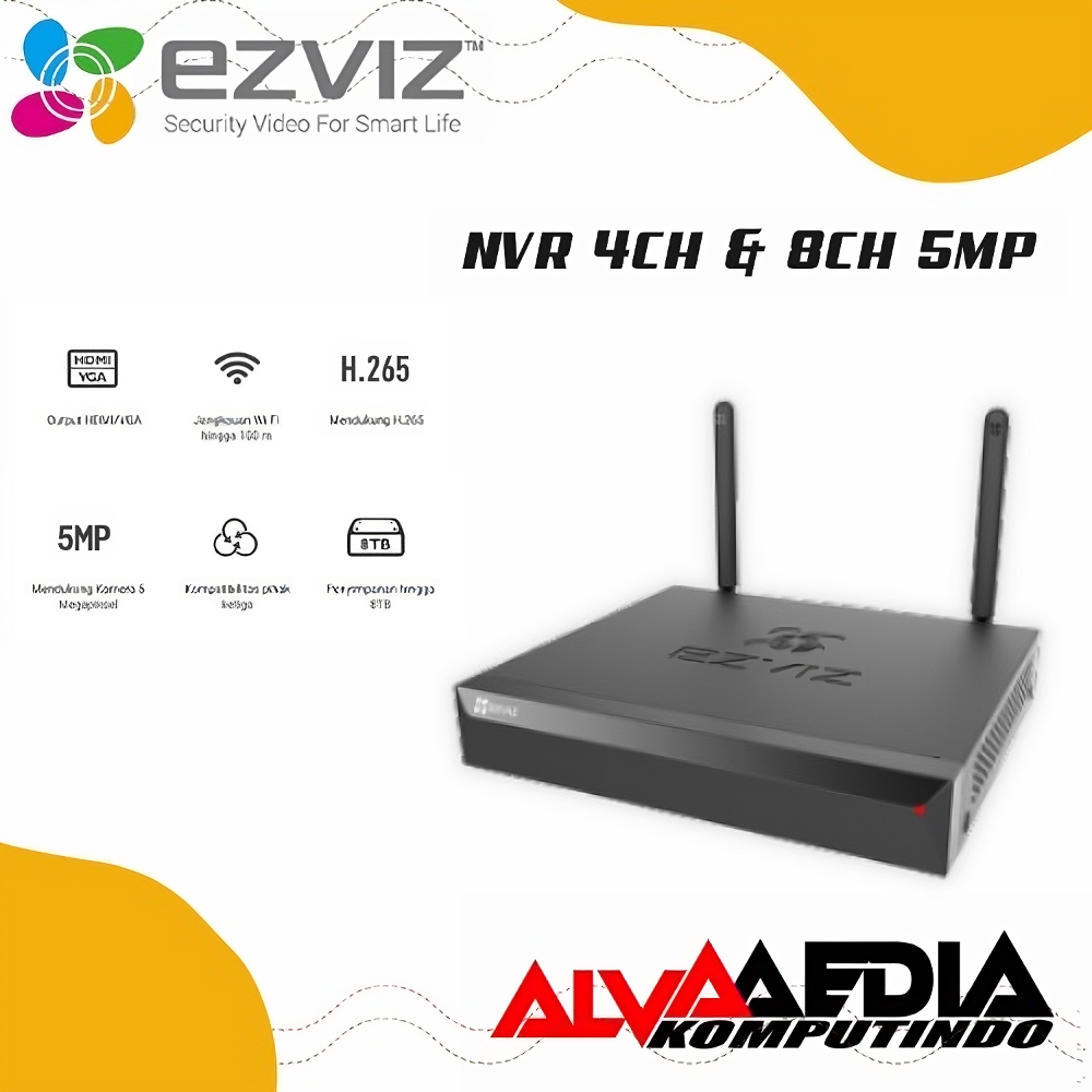 Jual NVR EZVIZ WIRELESS NVR X5S 4CH & 8CH 5MP | NVR nirkabel dengan ...