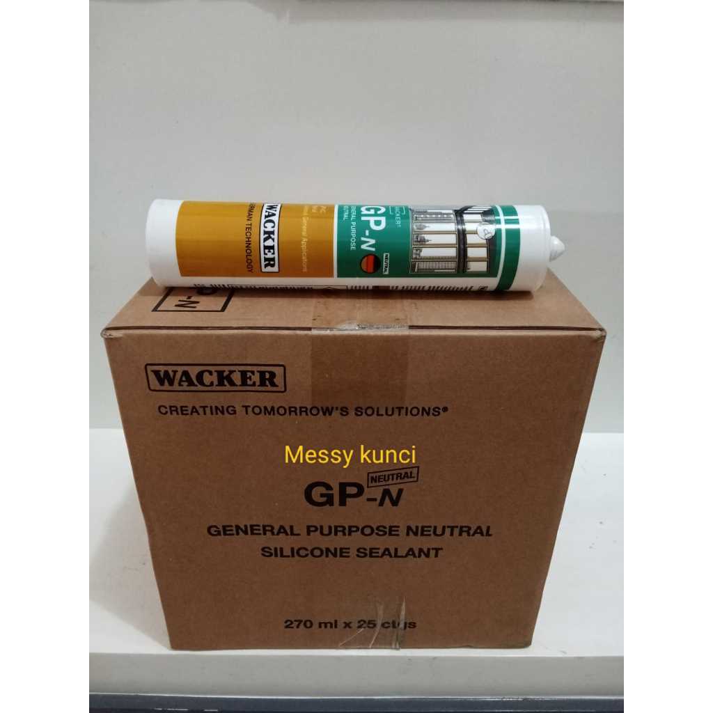Jual Lem Kaca Netral Silicone Sealant Wacker GP Netral 270ml - Bronze ...