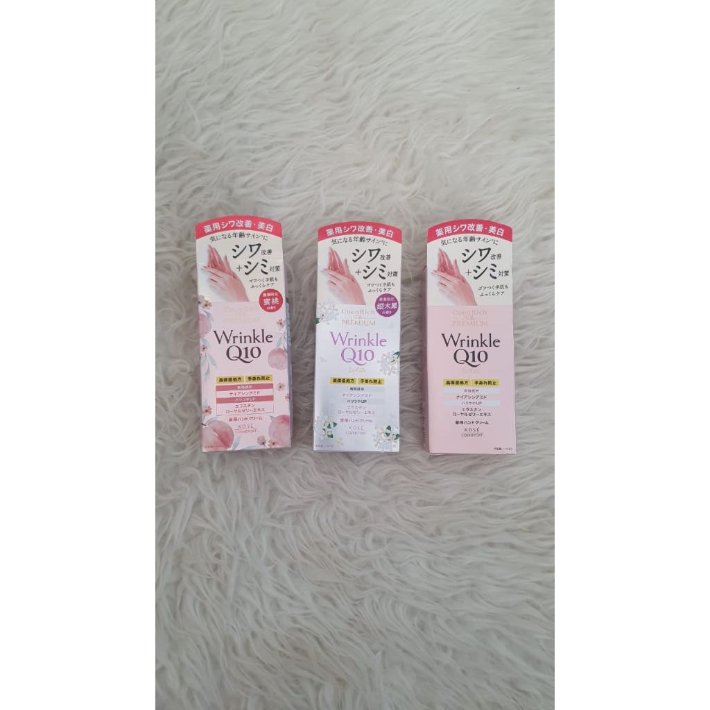 Jual Kose Q10 Hand Cream Wrinkle Whitening [Original Jepang] | Shopee ...