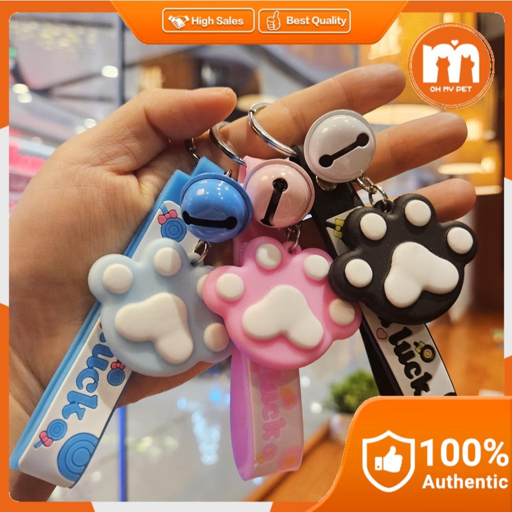 Jual Colorful Key Chain Creative Cartoon Animal Cat Paw Key Buckle ...