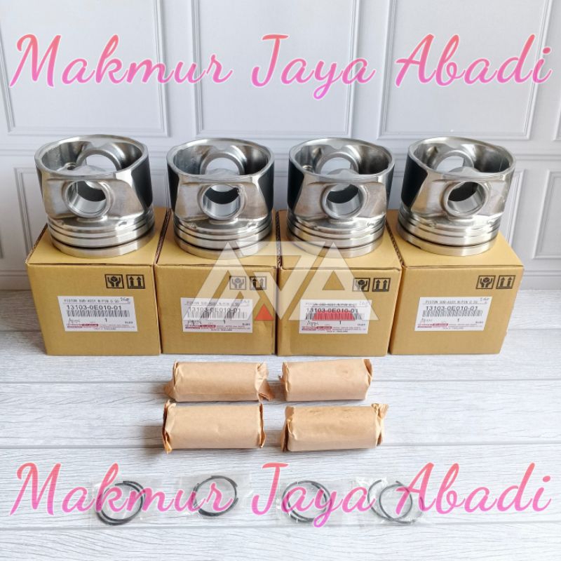 Jual PISTON ASSY SEHER ASSY PISTON SEHER SET OVERSIZE 0.50 ASLI TOYOTA ...