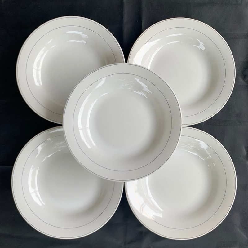 Jual Piring Keramik List Mas 8 9 Sunbird / Piring Makan / Piring Beling ...