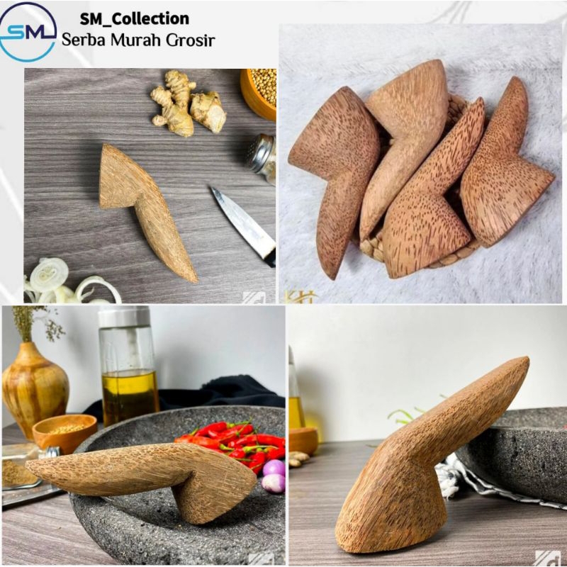 Jual ulekan kayu/ulekan cobek/ulekan bumbu/Penghalus Bumbu/ulekan kayu ...