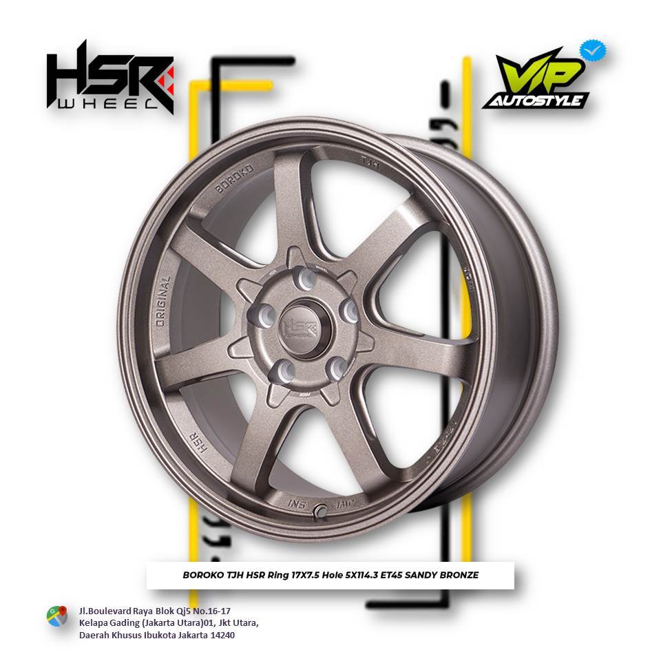 Jual HSR BOROKO TJH R17 - Velg Mobil Wuling Cloud, Ertiga, XL7, Terios, Rush Ring 17 Velg Warna ...